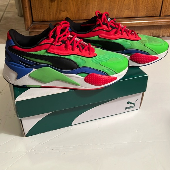 Puma | Shoes | New Mens 5 Puma Rs X3 Tailoed Fluo Green Black Dazz Blue ...